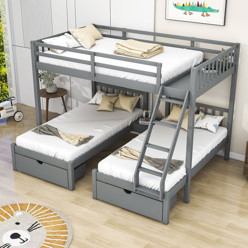 Simoneau twin over full bunk bed harriet bee bed frame store